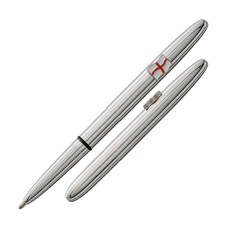 Fisher Bullet Space Pen Chrome with St George's Flag — Pens Plus (of ...