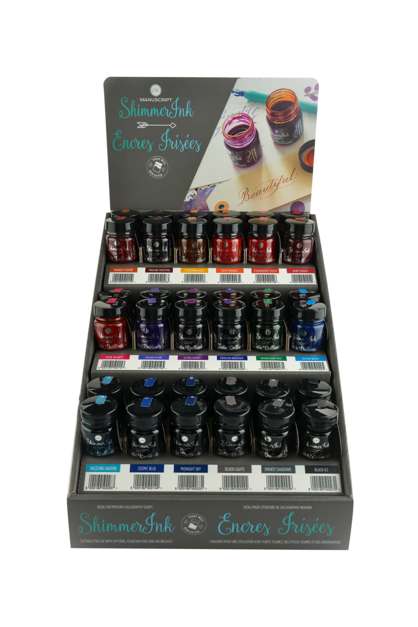 Manuscript Shimmer 25ml Bottled Inks — Pens Plus (of Oxford)