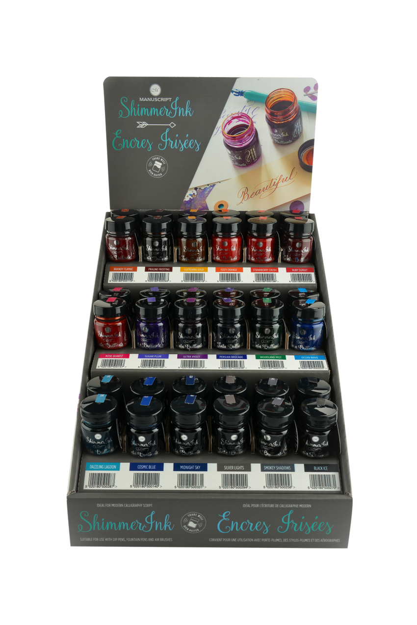 Manuscript Shimmer 25ml Bottled Inks — Pens Plus (of Oxford)