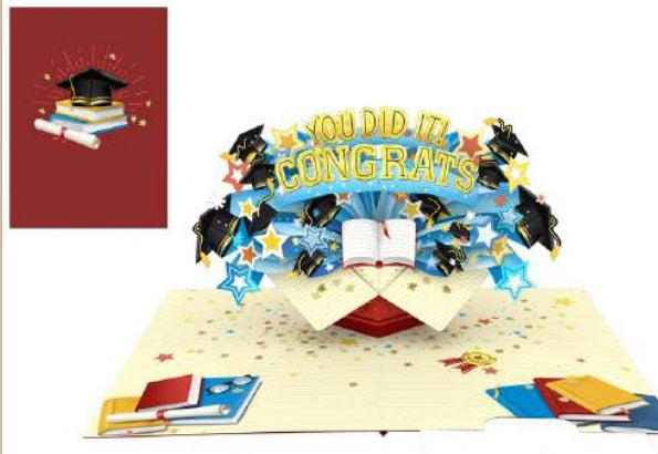 Origamo Kirigami Graduation Pop-Up Card — Pens Plus (of Oxford)