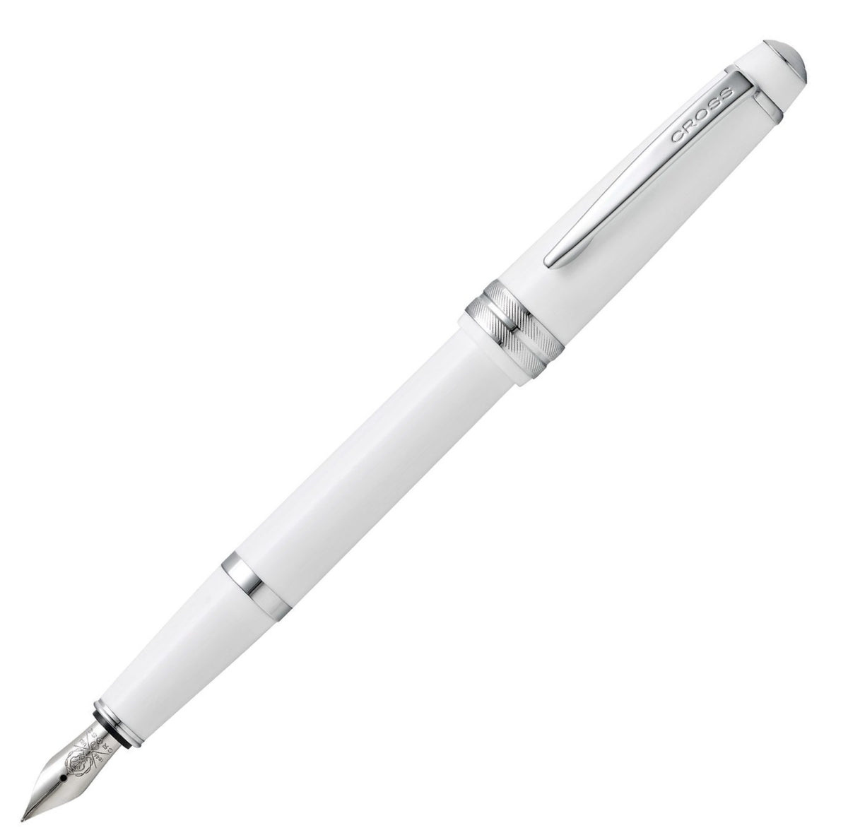 Cross Bailey Light White Fountain Pen with Chrome Trim — Pens Plus (of ...